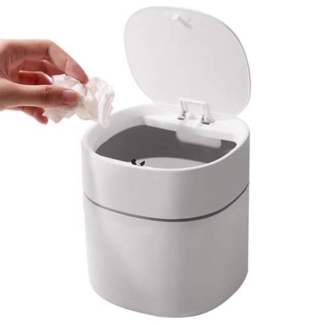 Petite Poubelle De Comptoir Poubelle De Salle De Bain Avec Couvercle Petite Poubelle De