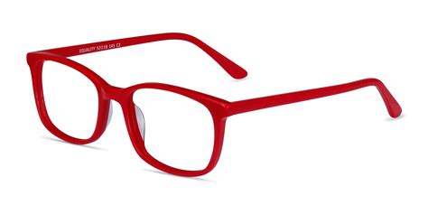 Equality Rectangle Red Full Rim Eyeglasses Eyebuydirect