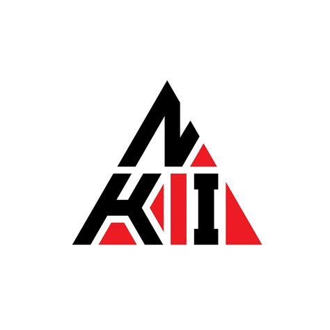 Diseño De Logotipo De Letra Triangular Nki Con Forma De Triángulo