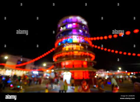 Blur Image Of The Leaning Tower Of Teluk Intan Or Menara Condong