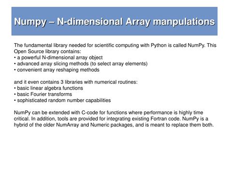 Ppt Python Crash Course Numpy Powerpoint Presentation Free Download