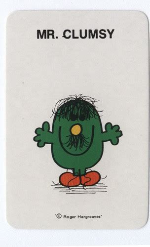 Mr Clumsy Mr Men Cartoon B B Swap Card 001 Swap Cards