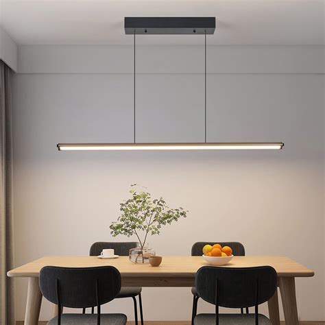 Pinright 50 Led Linear Pendant Light Kitchen Island Lighting Dimmable