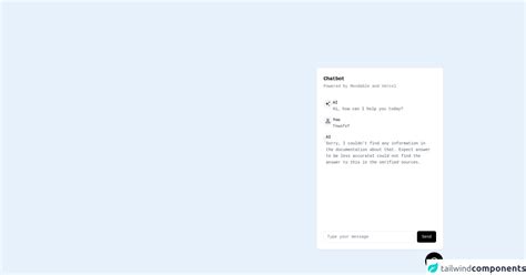 tailwind css ai chatbot forms widget chat