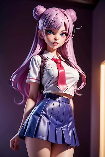 Premium Ai Image Cartoon Shaped Characters Young And Beautiful Girl