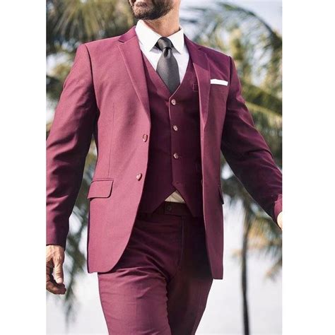 Stylish Notch Lapel Groomsmen Tuxedo Set For Weddings Proms And