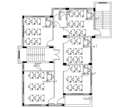 Free Download School Class Room Floor Plan Dwg File Cadbull