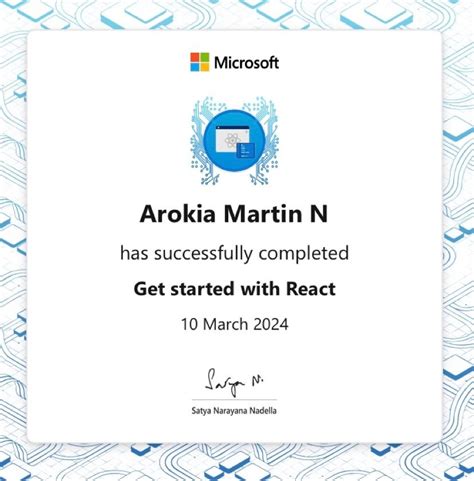 arokia martin n on linkedin react certification webdevelopment