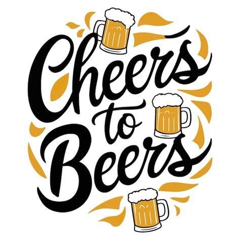 Beer Typography Tshirt Vector Design Premium Ai Generated Vector