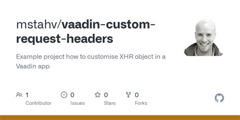 GitHub Mstahv Vaadin Custom Request Headers Example Project How To