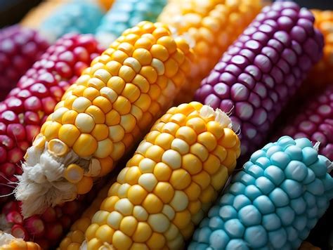Premium Ai Image Color Gradient Digital Art Wallpaper Of Corn On The Cob