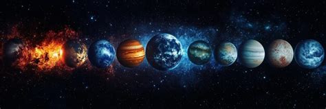 A Captivating Lineup Of Planets In A Vast Cosmic Landscape For Scifi