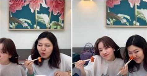 떡볶이 이모티콘 만들어주세요 한지민 절친 슈스스 한혜연과 일상 공개
