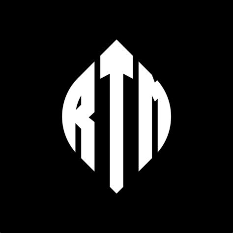 Rtm Circle Letter Logo Design With Circle And Ellipse Shape Rtm
