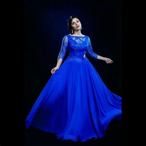 Plus Size Royal Blue Prom Gowns Special Occasion New Elegant Long