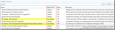 configmgr 1606 feature highlight pre release features consent tim