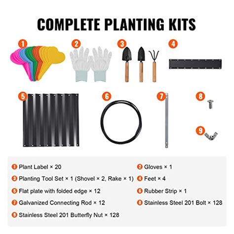 Vevor Raised Garden Bed Kit 8x4x2ft Large Metal Raised Planter Box