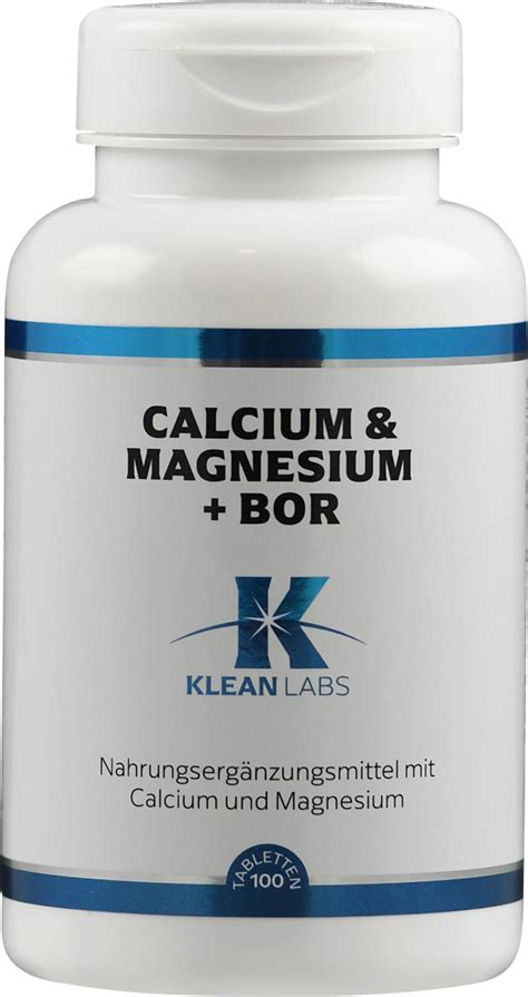 Калций и магнезий + бор, 100 таблетки - KLEAN LABS - VitalAbo
