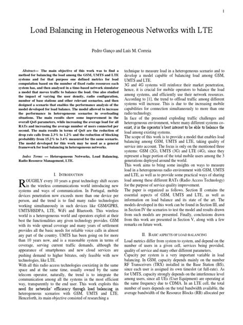 Load Balancing In Heterogeneous Networks With Lte Pedro Ganco Pdf