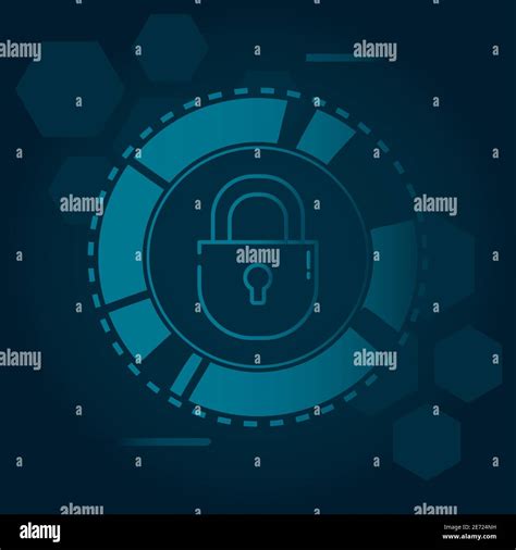 Cyber Lock Padlock Design Of Password Technology And Protection Online
