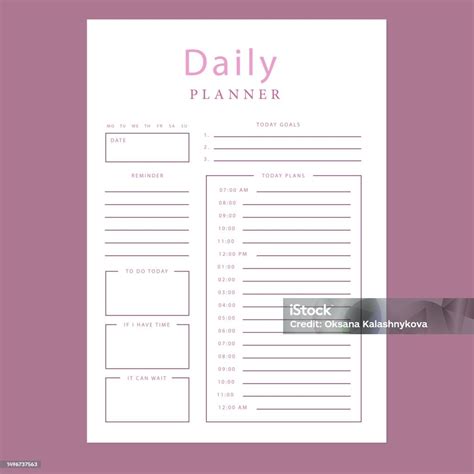 벡터 대리석 플래너입니다 일간 주간 월간 플래너 템플릿입니다 메모와 목표를 위한 공간이 있는 인쇄 가능한 빈 세로 노트북 페이지입니다 용지 크기 A4 유동적인 모던 스타일