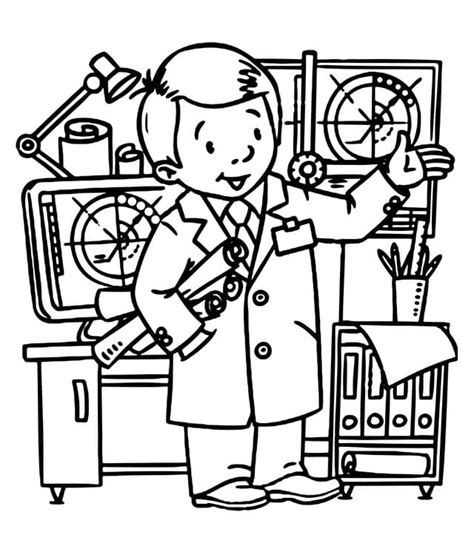 Desenhos De Jovem Cientista Para Colorir E Imprimir ColorirOnline