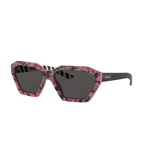 Prada Pink Graphic Angular Sunglasses Harrods UK