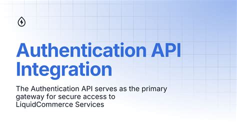 Authentication Api Integration Liquidcommerce Api Private