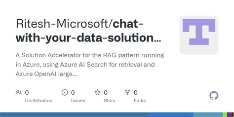 Github Ritesh Microsoftchat With Your Data Solution Accelerator Automation A Solution