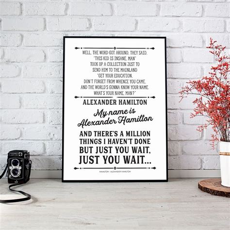 Alexander Hamilton Hamilton Musical Hamilton Print Musical Theatre