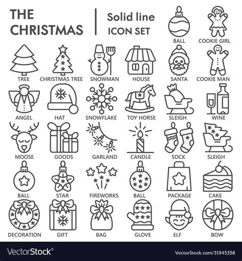 December Holidays Clip Art Symbols Christmas Advent Calendar Cute