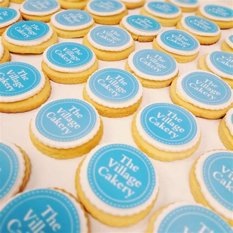 Corporate Logo Biscuits The Village Cakery