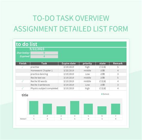 To Do Task Overview Assignment Detailed List Form Excel Template And