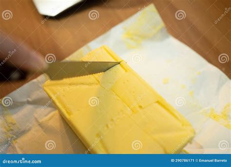 Girl Cutting Butter A Key Ingredient For Cheese Scones Stock Image Image Of Butter