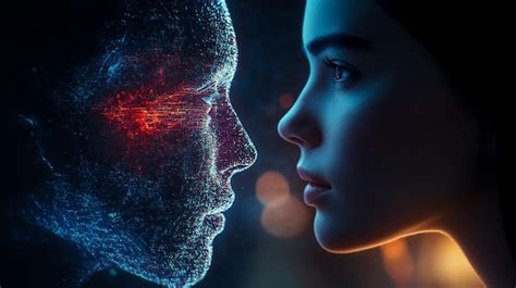 Futuristic Concept Of Human Ai Interaction With Neural Networks