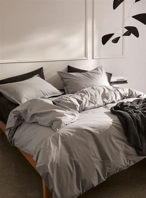 Recycled Polyester And Cotton Percale Duvet Cover Set Simons Maison