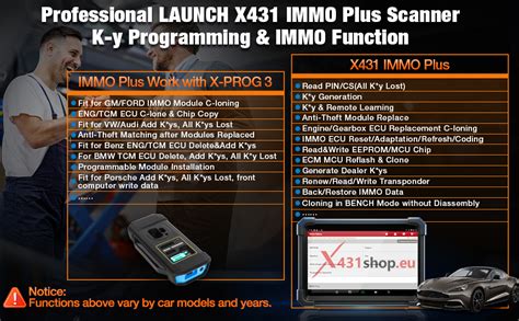 LAUNCH X IMMO PLUS With X RPOG Support MQB RH BDC Add Keys