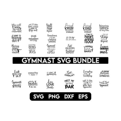 Gymnastics Svg Bundle Gymnastics Svg Gymnast Cut File Gym Inspire