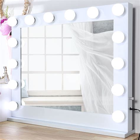 Living And Home Led Lighted White Makeup Vanity Mirror Wilko