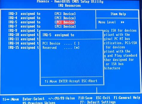 this device is requesting a pci interrupt but is configured for an isa