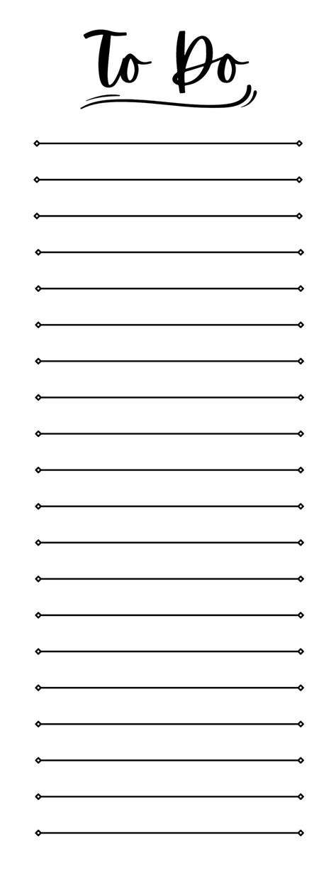 To Do List Printable Digital Notepad Stationary Simple Tasks List