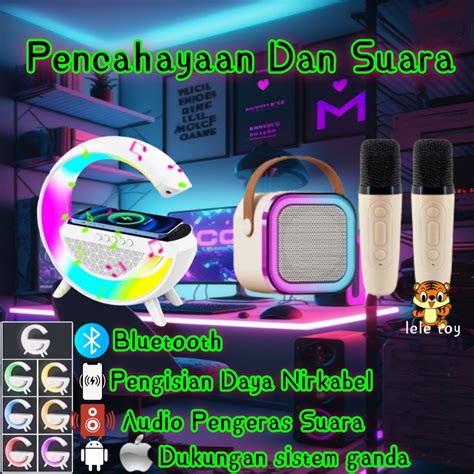 Jual Lele Toys Cod Mic Mic Bluetooth Mini Speaker Karaoke Portable With Mic Ktv Mp Player