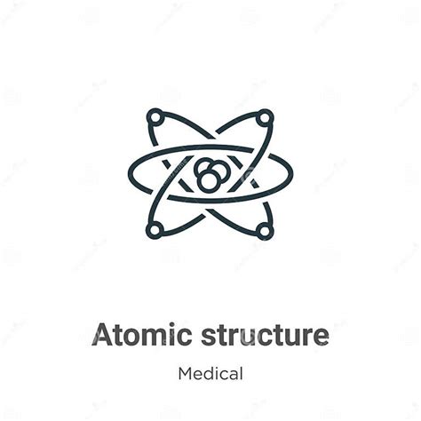 Atomic Structure Outline Vector Icon Thin Line Black Atomic Structure Icon Flat Vector Simple