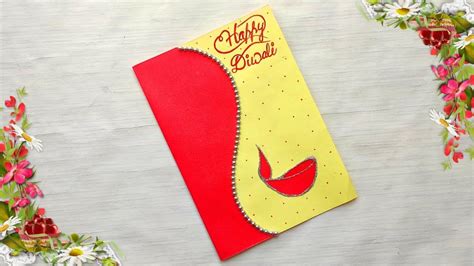 Diy Diwali Greeting Card Handmade Diwali Card Making Ideas How To