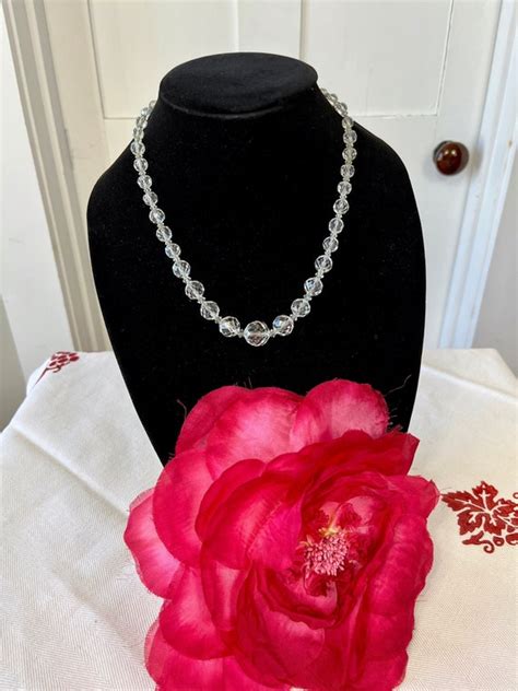 Vintage Faceted Clear Crystal Gem