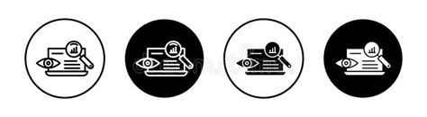 Monitoring Icon Set Computer Dashboard Data Health System Vector
