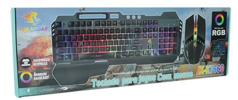 Ripley COMBO TECLADO METALICO CON MOUSE GAMER LUCES RGB