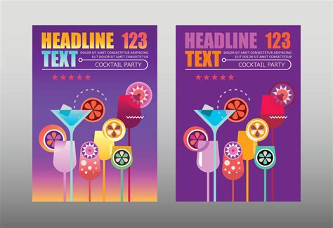 Cocktail Party Poster Design 11134500 Vector Art At Vecteezy
