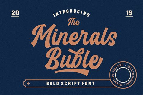 Minerals Buble Font By Ovoz Graphics · Creative Fabrica Bold Script