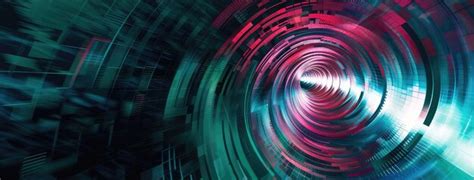 Premium Photo Abstract Digital Vortex Technology Background